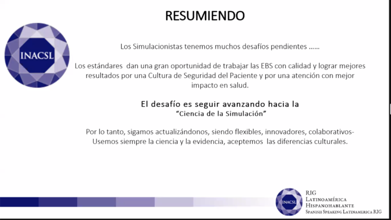 Estándares de Simulación en Salud de INACLS
